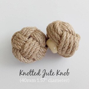 Jute Rope Drawer Pulls: Antique Bronze Metal, Rustic Decor - Etsy