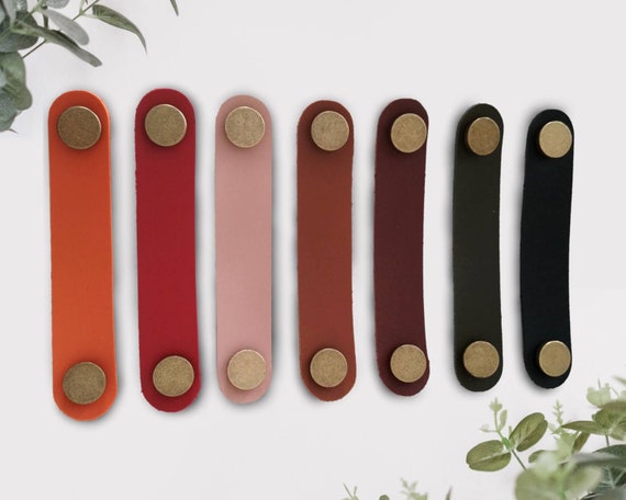 Leather Drawer Pulls 3.75 96 Vegan Leather Pulls Handles Drawer Dresser ...