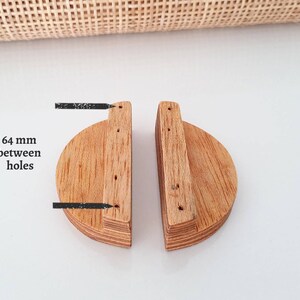 Half Circle Pull Wood Pull Handle 2.5 64mm, Wardrobe Semi Circle ...