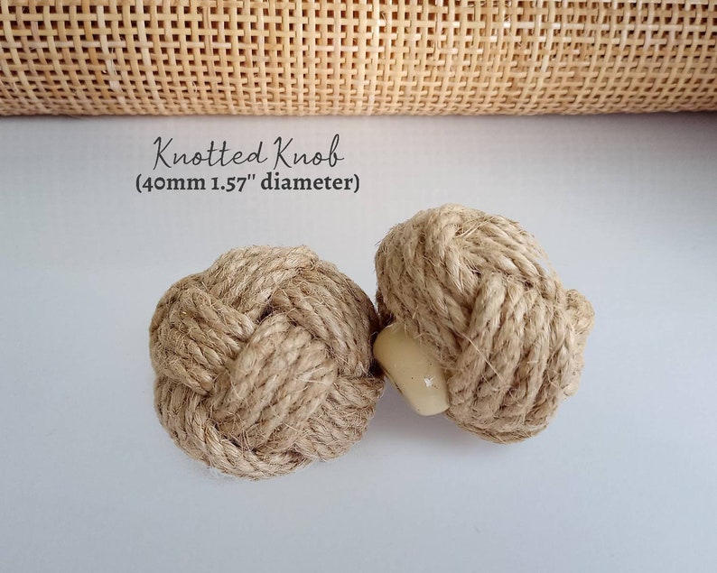 Rope Drawer Pull Boho Drawer Pulls Wicker Pulls Dresser Pulls - Etsy