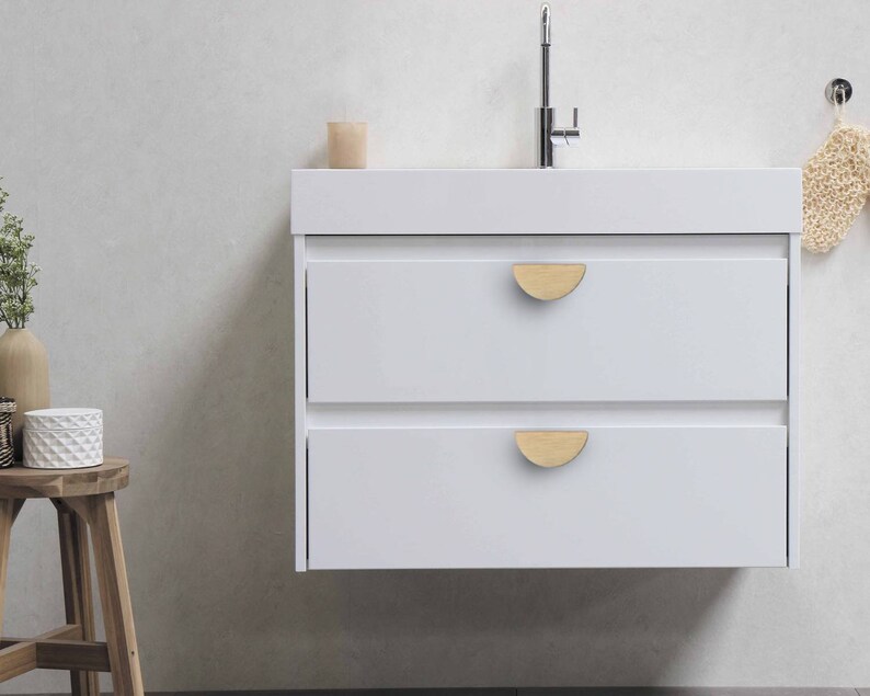 Half Circle Pull Wood Pull Handle 2.5 64mm Wardrobe - Etsy