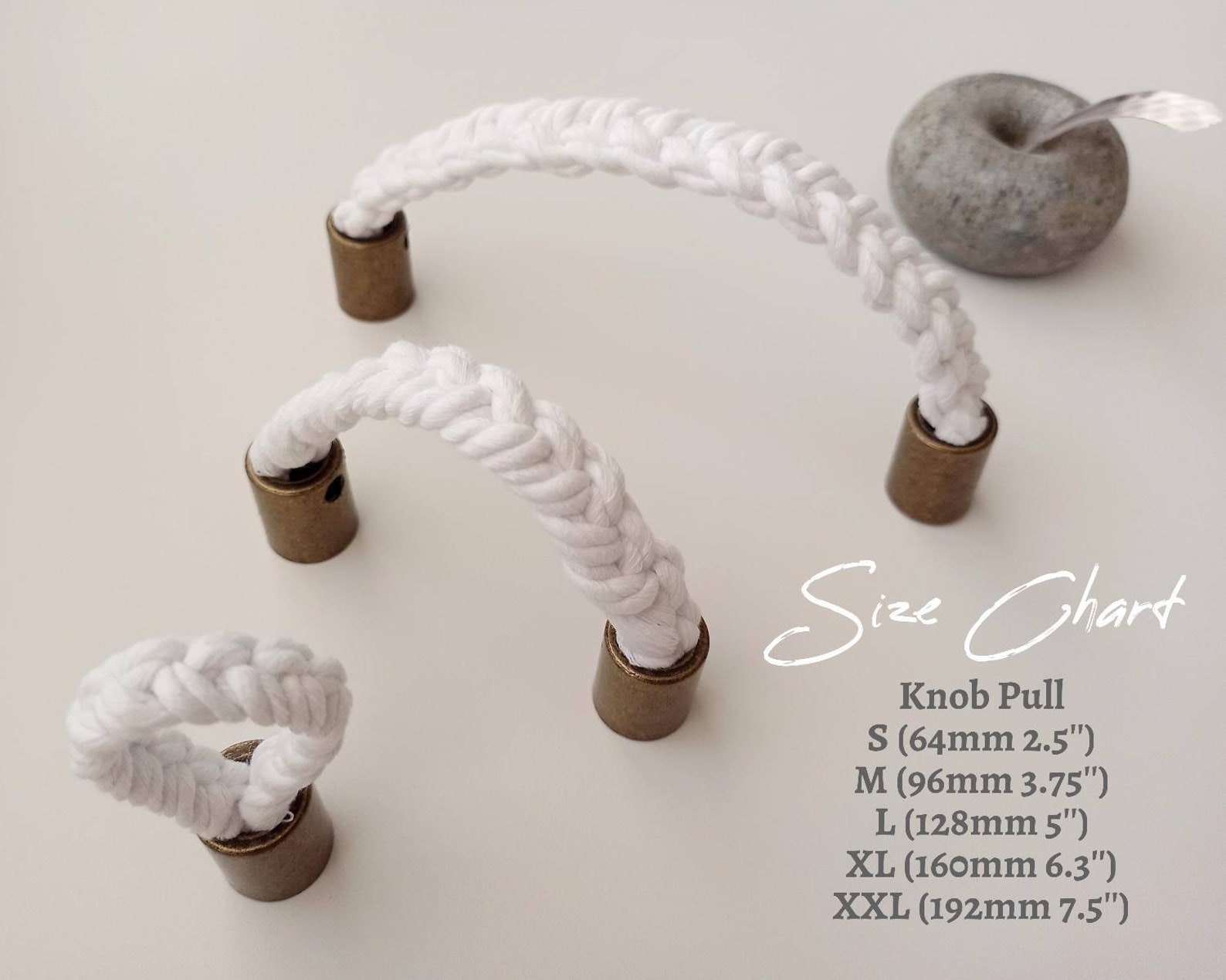Braided Cotton Rope Drawer Pulls: Boho Nautical Decor - Etsy