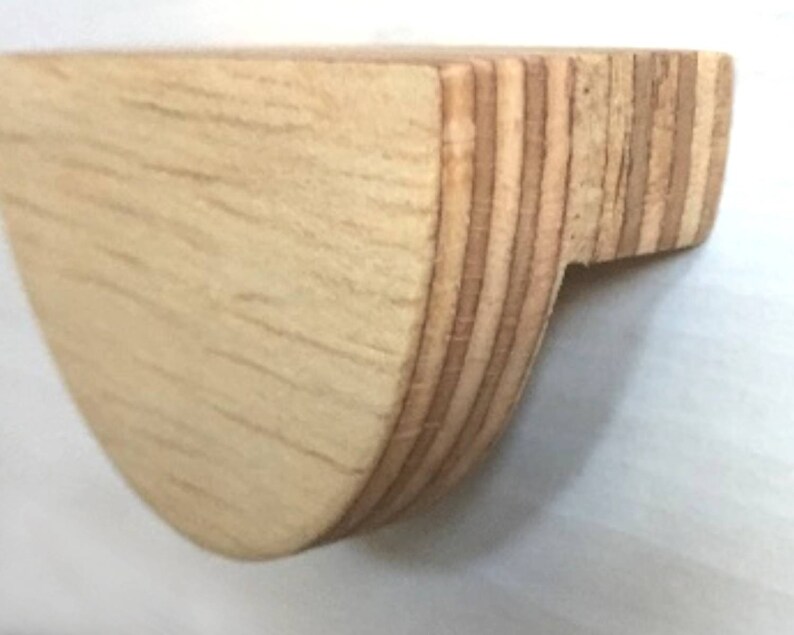 Half Circle Pull Wood Pull Handle 2.5 64mm Wardrobe | Etsy