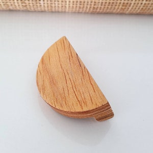 Half Circle Pull Wood Pull Handle 2.5 64mm, Wardrobe Semi Circle ...