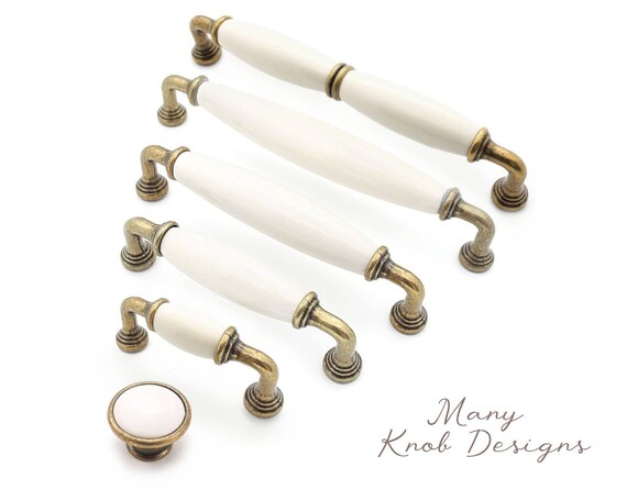 Home Improvement Home & Living White Dresser Handle Farmhouse Knobs and ...