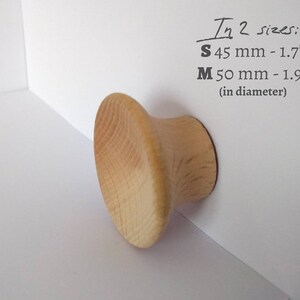 Wood Drawer Knobs, Concave Knobs 1.7 1.9 45 55mm Large Wood Knobs ...