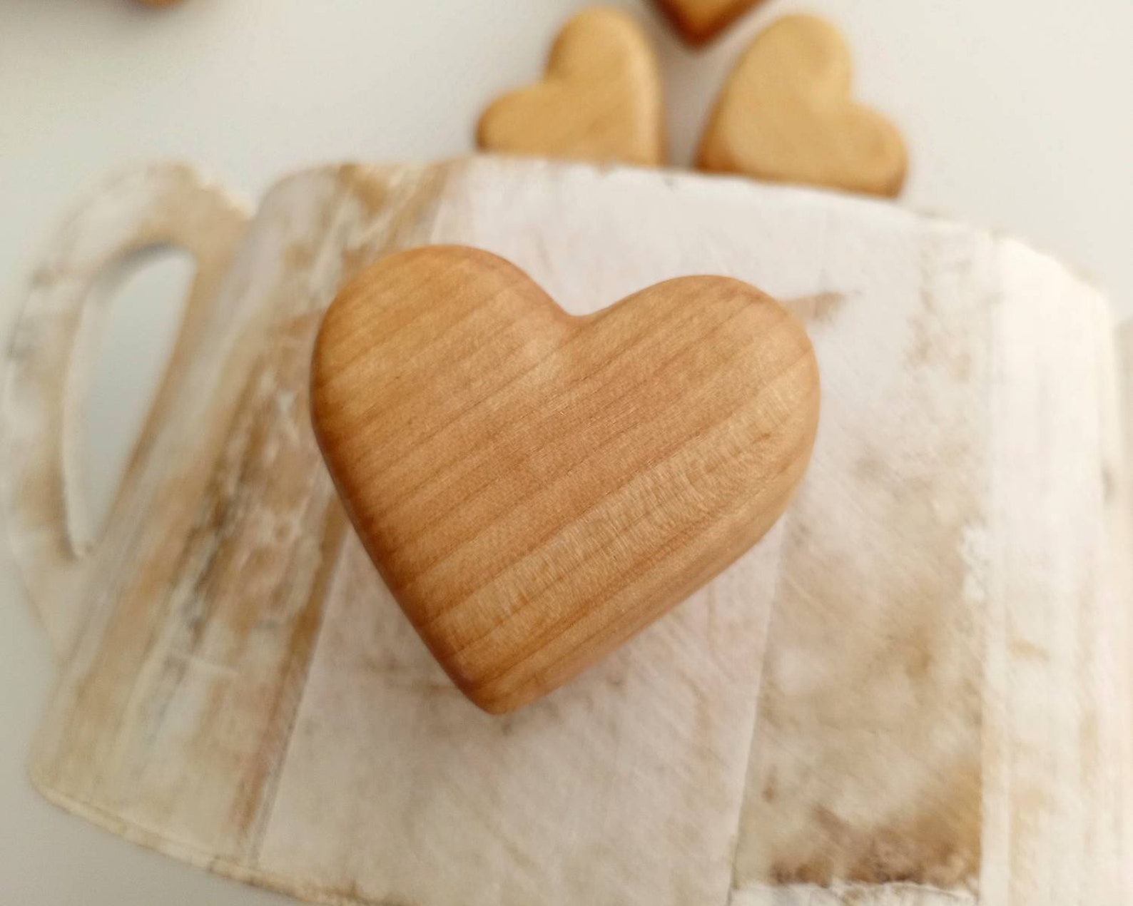 Wood Drawer Knobs Heart Knobs Boho Drawer Knobs Natural Knobs | Etsy