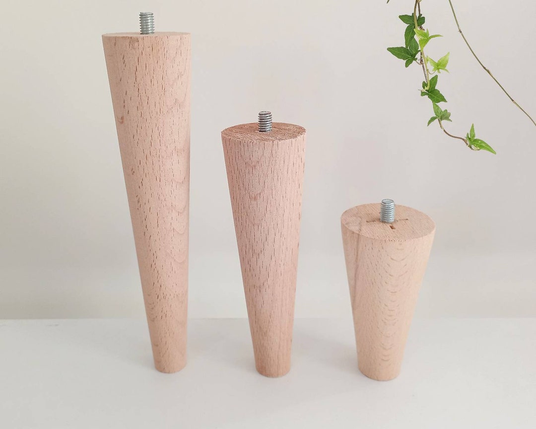 Tapered Furniture Legs, Wood Furniture Legs, Unfinished Furniture Feet ...