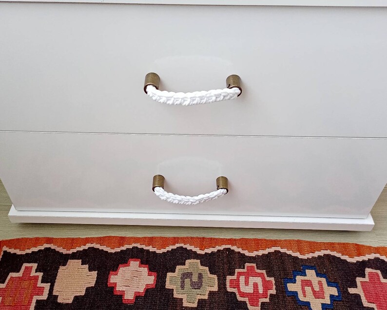 Braided Cotton Rope Drawer Pulls: Boho Nautical Decor - Etsy