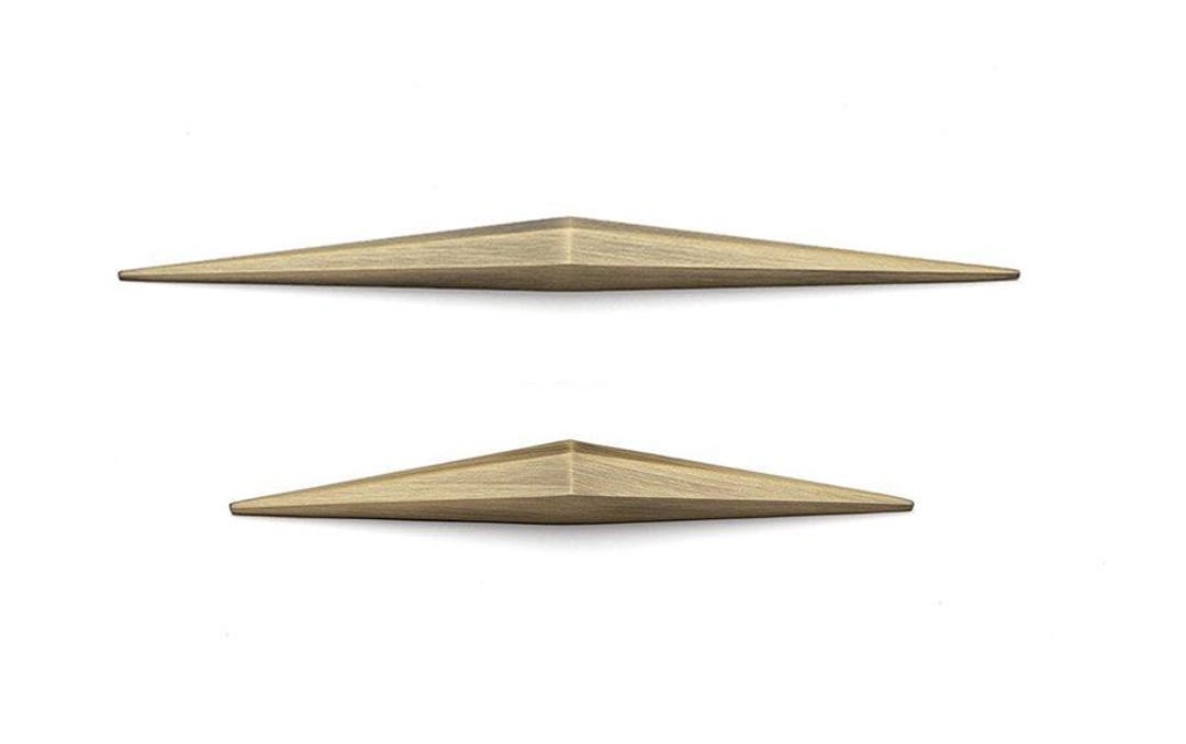 Modern Curved Diamond Antique Bronze Cabinet Handle Gold Pull Option - Etsy