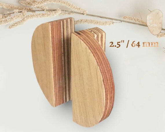 Half Circle Pull Wood Pull Handle 2.5 64mm Wardrobe | Etsy