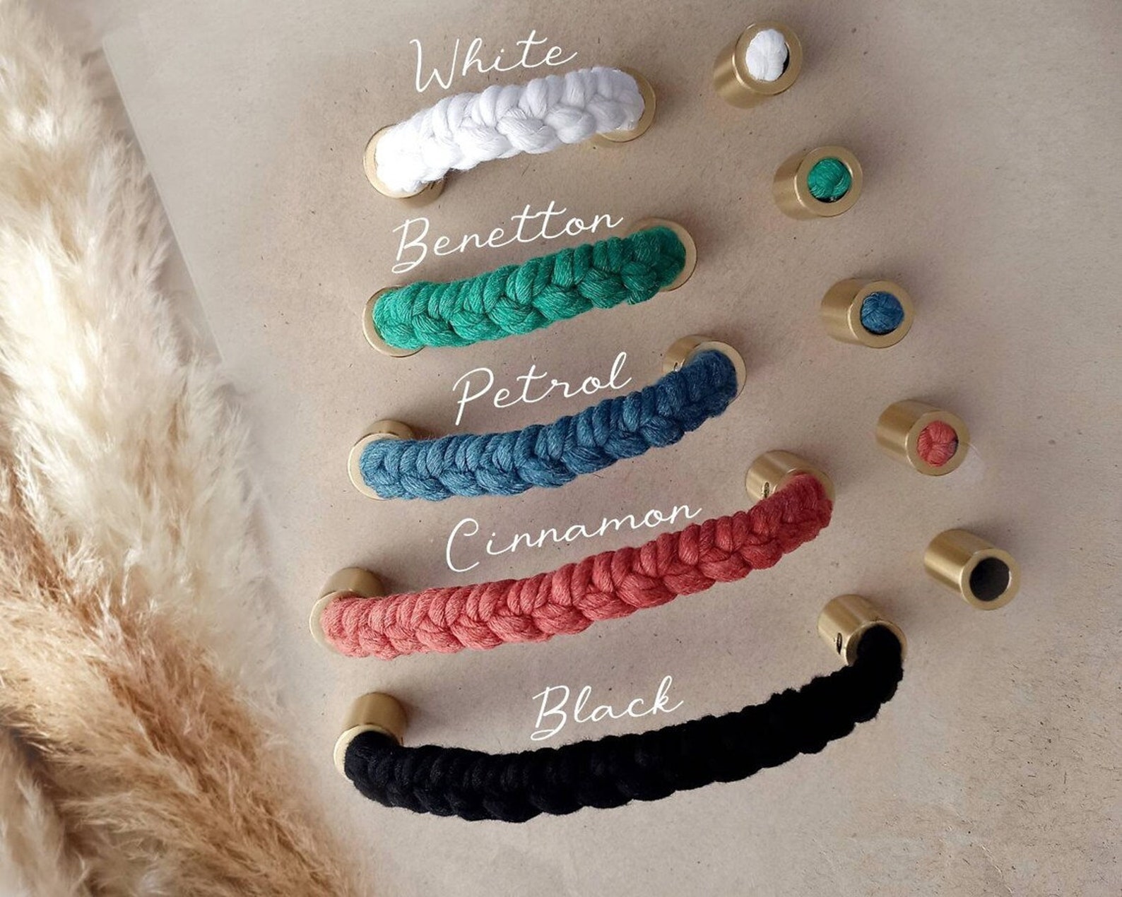 Braided Cotton Rope Drawer Pulls: Boho Nautical Decor - Etsy