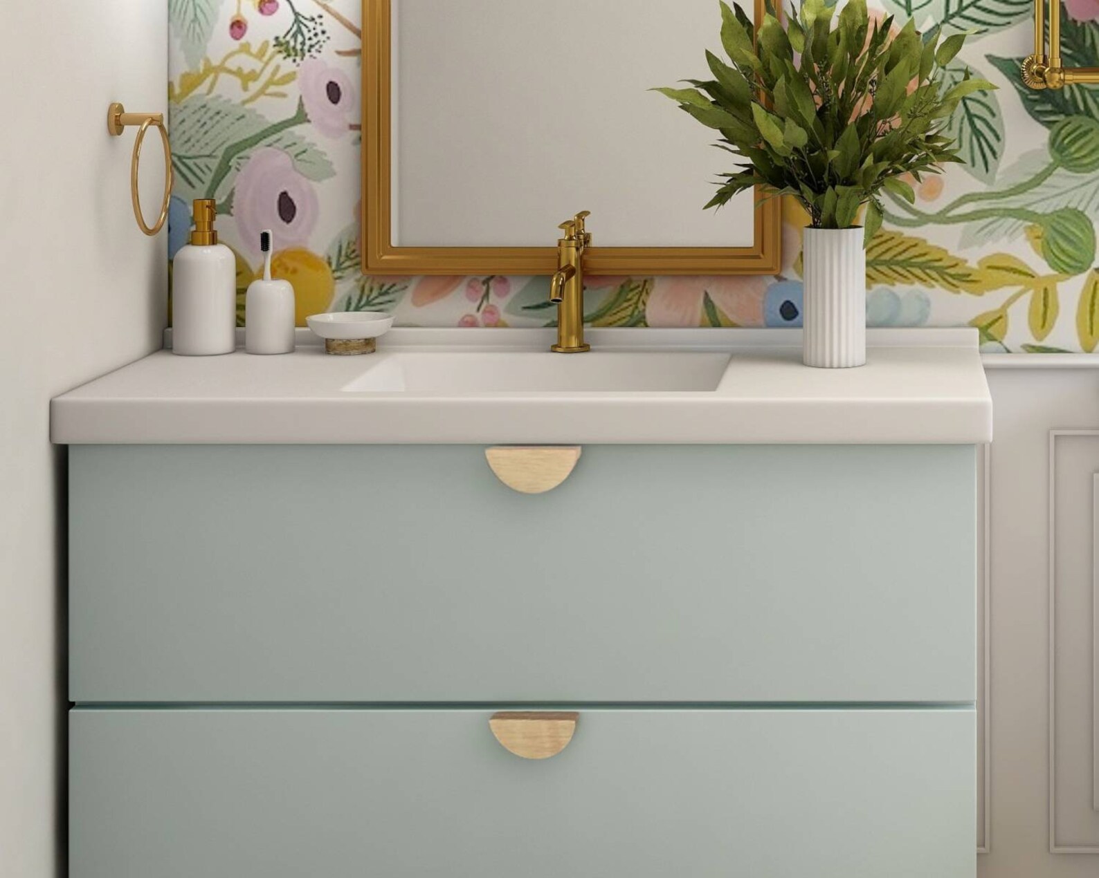 Half Circle Pull Wood Pull Handle 2.5 64mm Wardrobe | Etsy