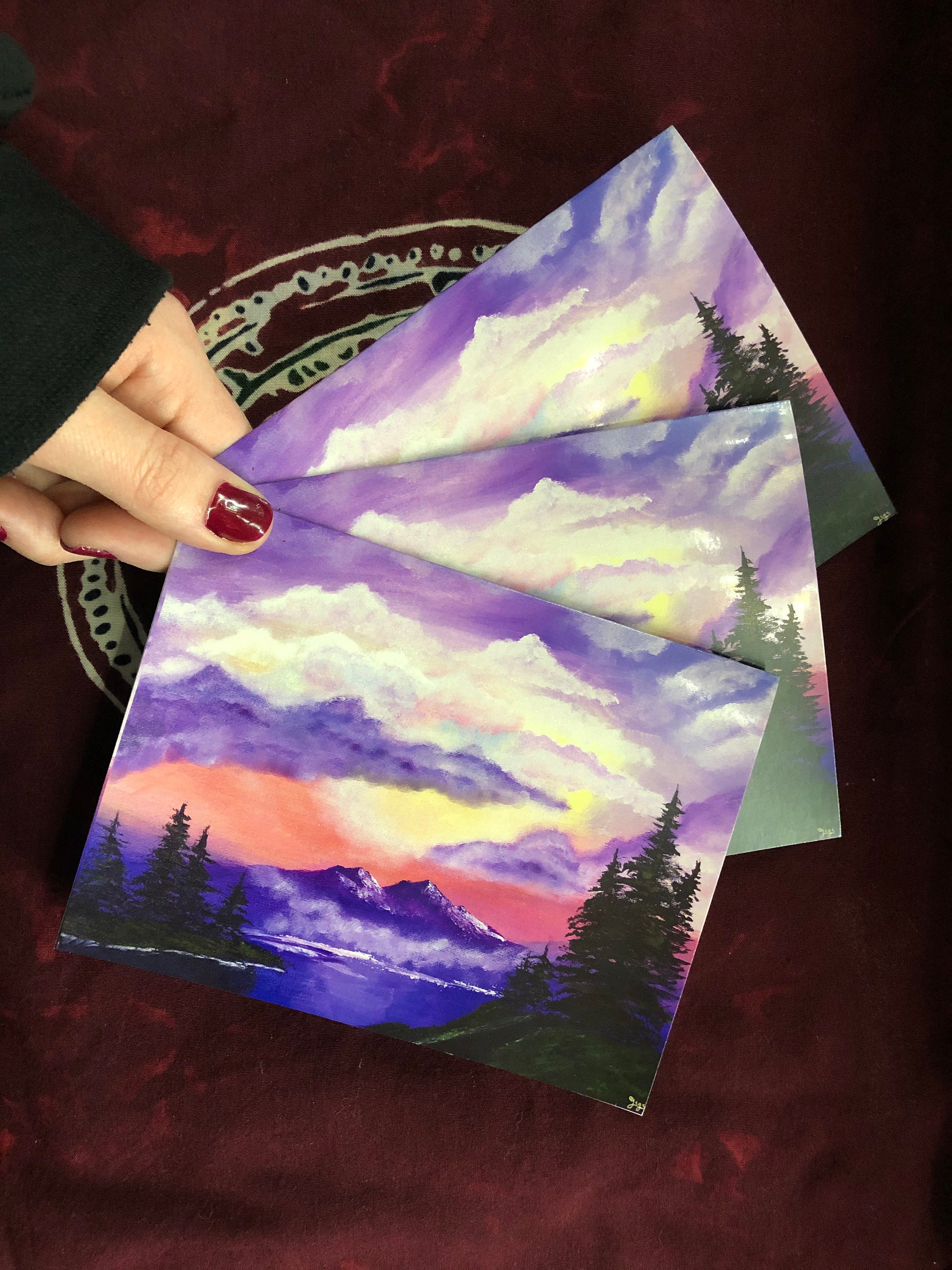 Purple Mount Shasta Cards 4 X 6 - Etsy