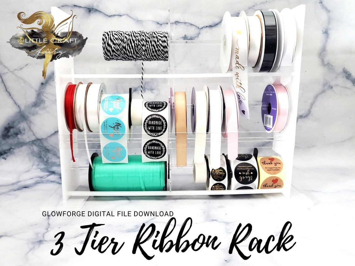 GLOWFORGE Digital Download File Ribbon or Sticker Rack - Etsy