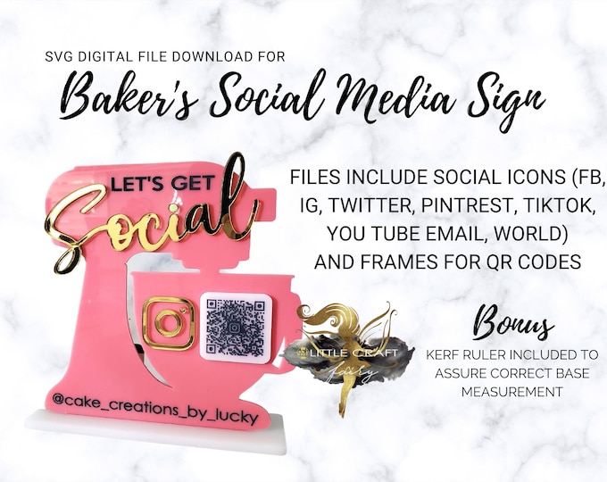 Cake Baker Sign, Mixer Pay to Scan, Treat Maker Sign Scan to Pay ...