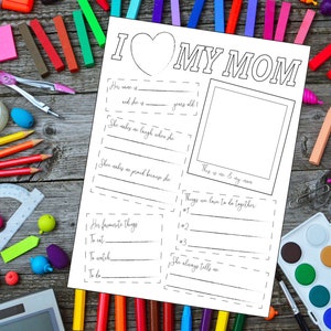 My Famlily Coloring Page | I Heart My | Show How Much You Love Them ...