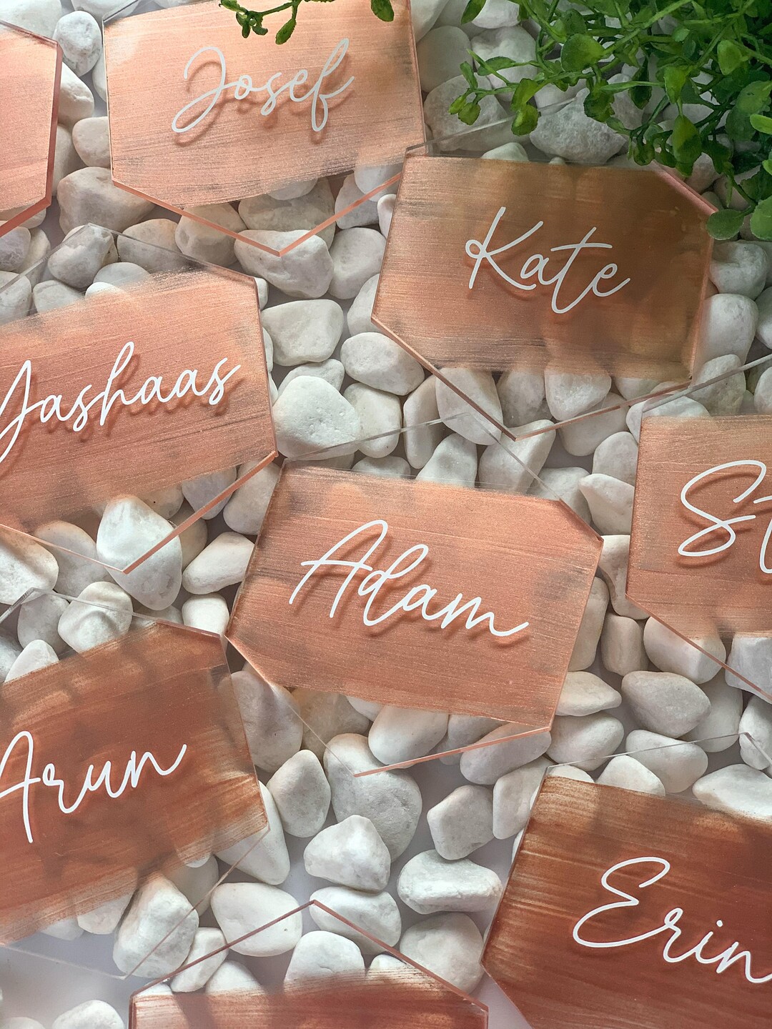 Acrylic Place Cards | Modern Wedding Place Cards | Hexagon Place Cards ...