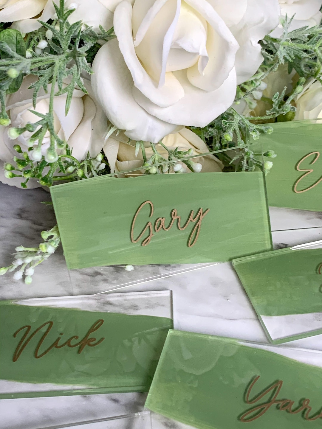 Acrylic Place Cards | Modern Wedding Place Cards | Rectangle Place ...
