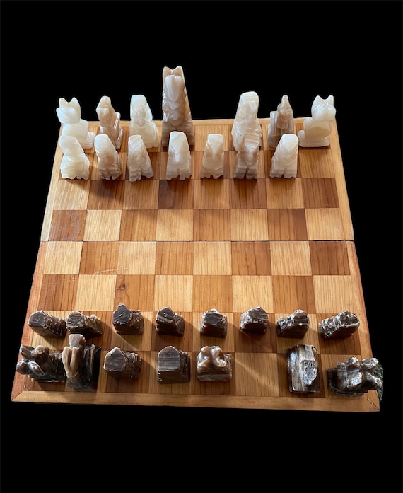 Aztec Marble Chess Set