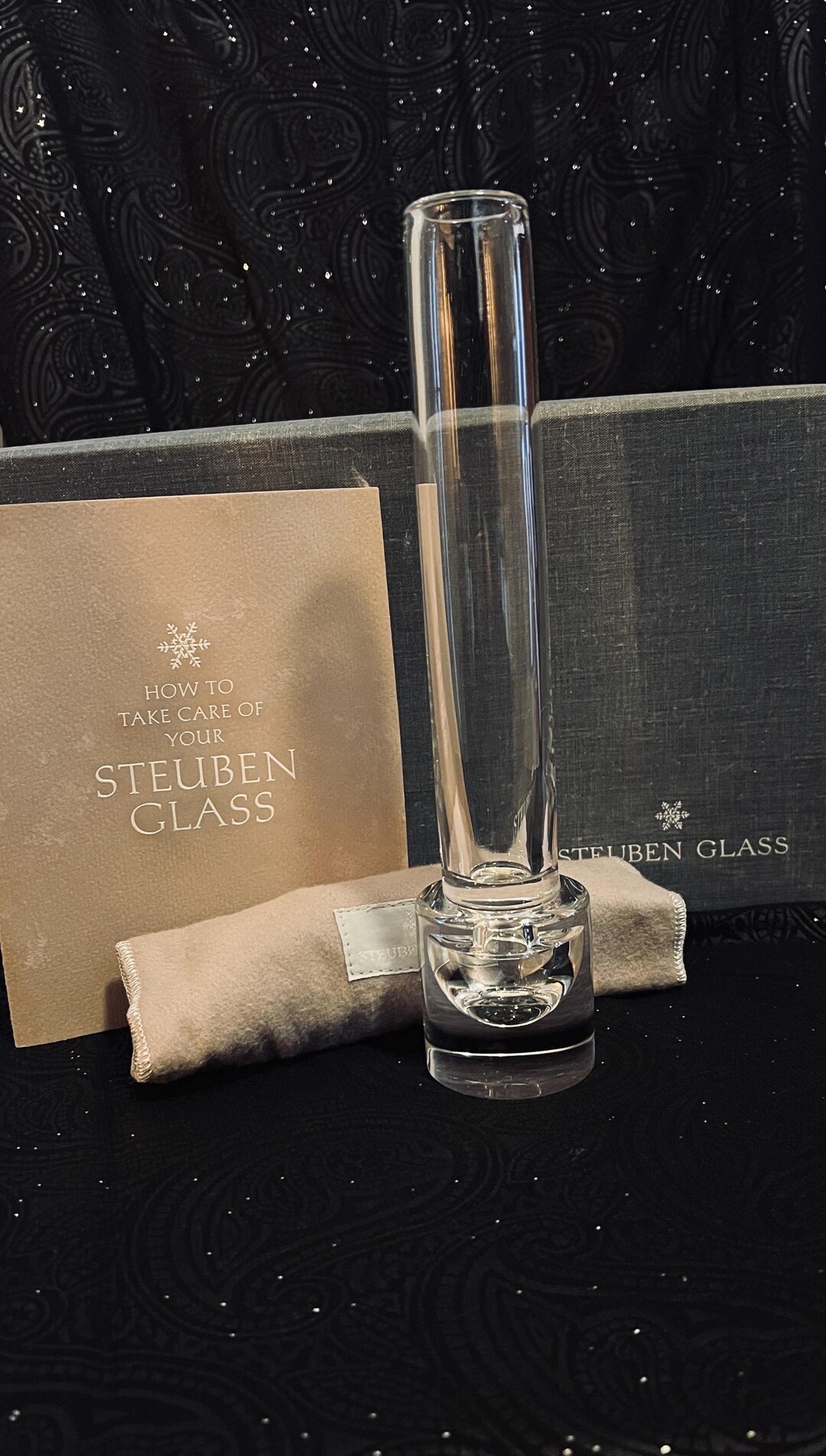 Vintage Steuben Handblown Crystal Bud Vase / Signed Collectible ...