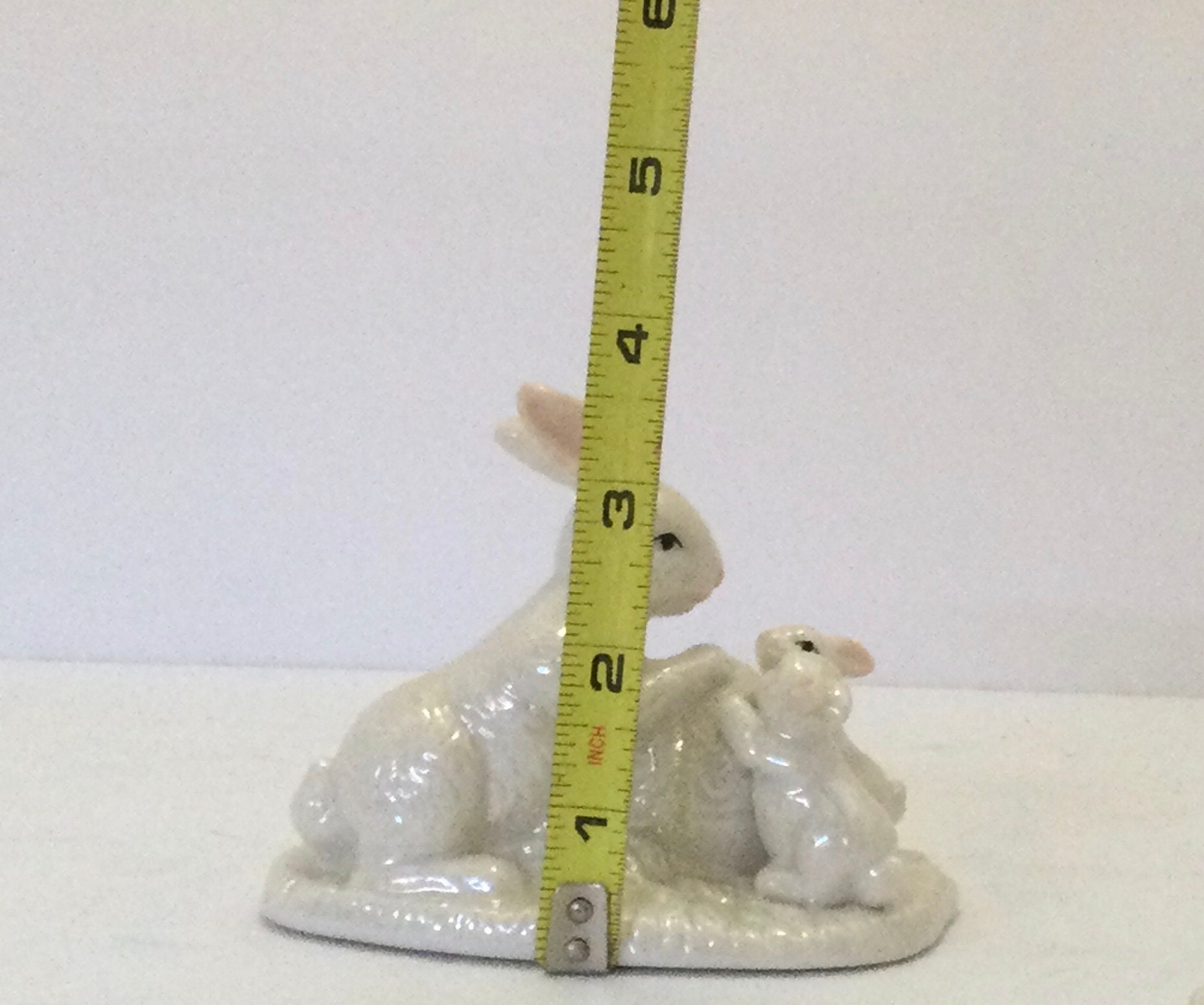 Vintage White Ceramic Rabbit Figurines 1990 - Etsy