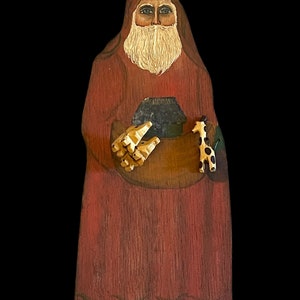 Vintage Wooden Folk Art Santa With Noah’s Arch Theme - Etsy