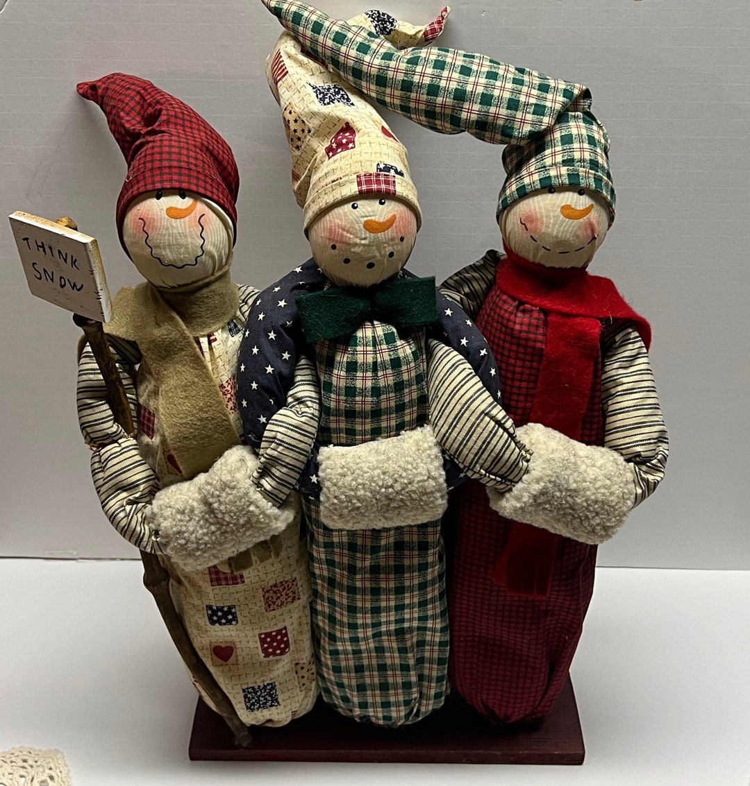 Vintage Snowman Trio - Etsy