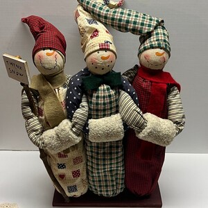 Vintage Snowman Trio - Etsy