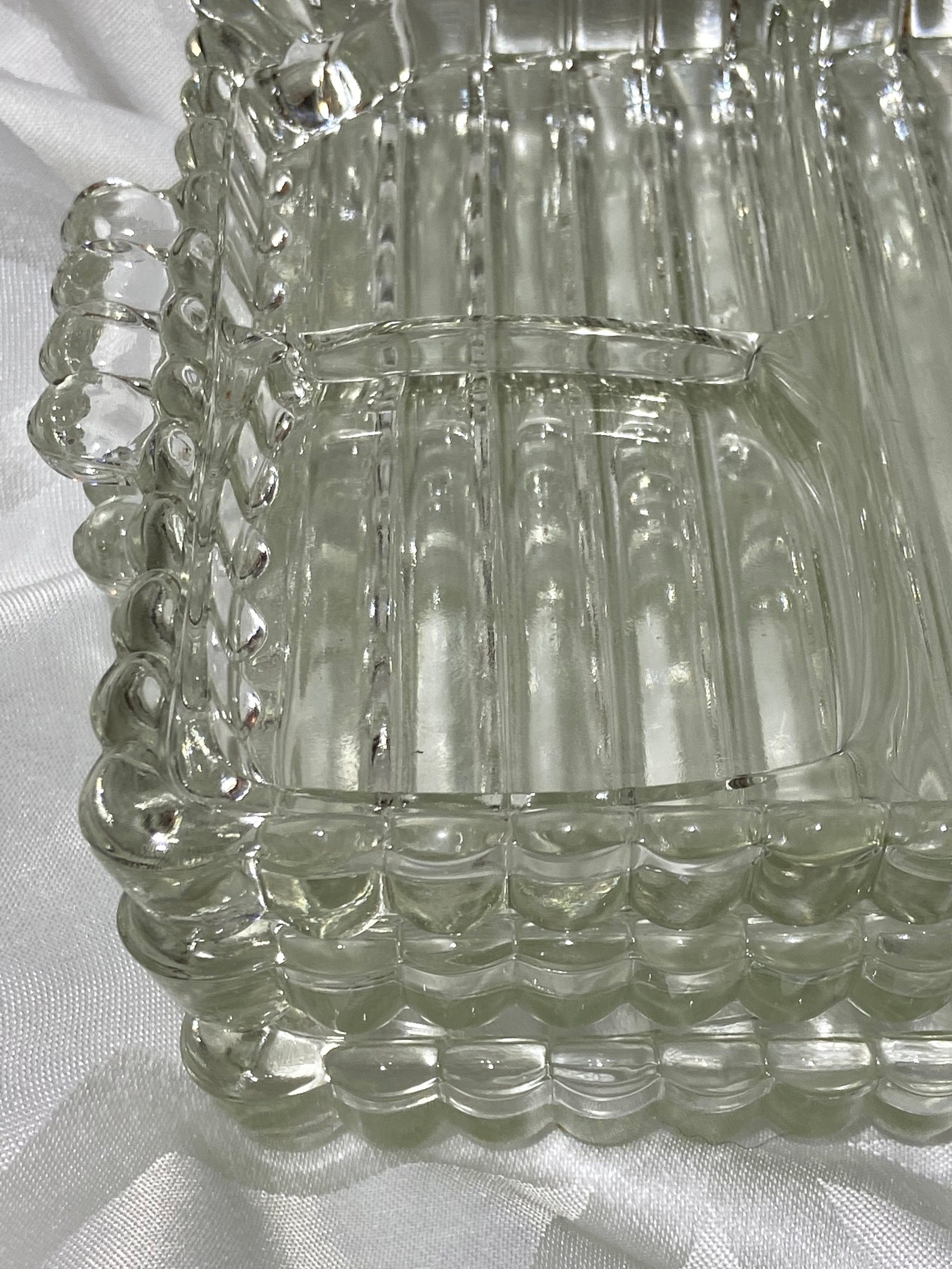 Vintage Crystal Snack Trays - Bubble Design, Set of 4 - Etsy