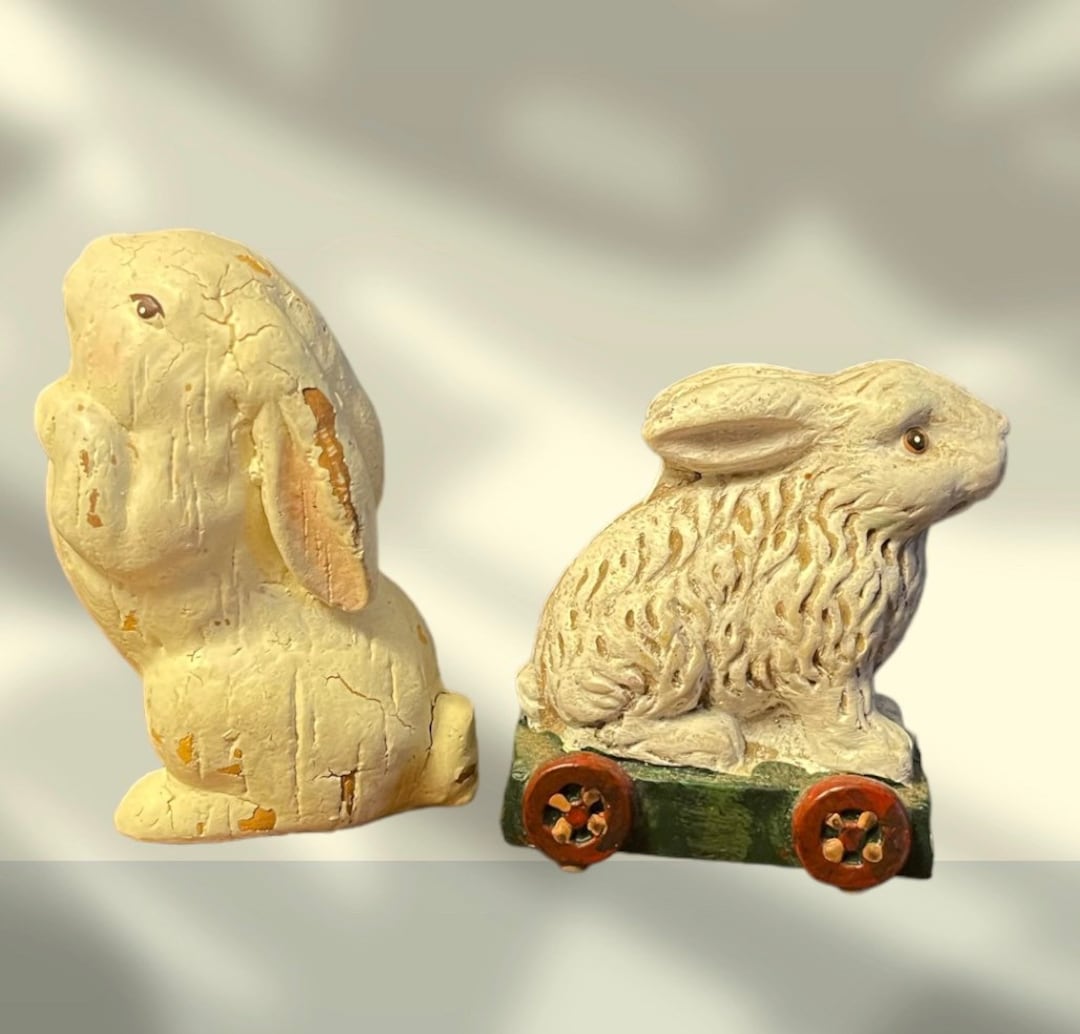 Vintage Russ Old World Heritage Bunny on Wheels/floppy Bunny Brand ...