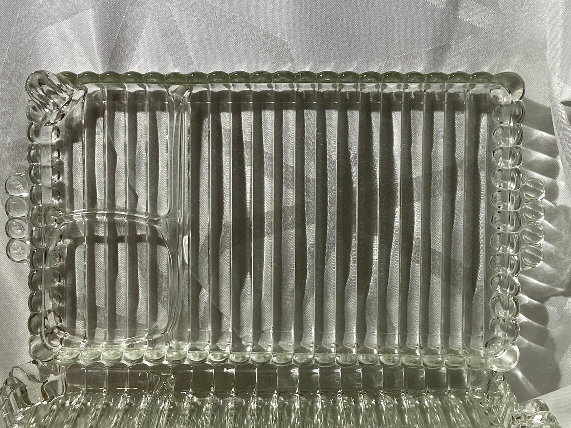 Vintage Crystal Snack Trays - Bubble Design, Set of 4 - Etsy
