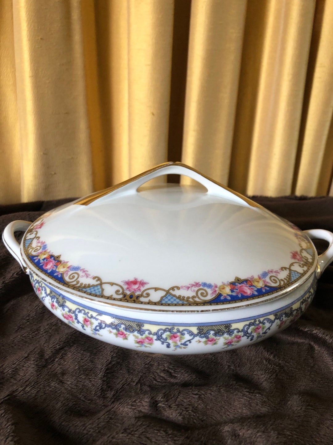 Elegant Vintage Noritake Nippon Covered Dish W/ Gold Trim - Made in ...