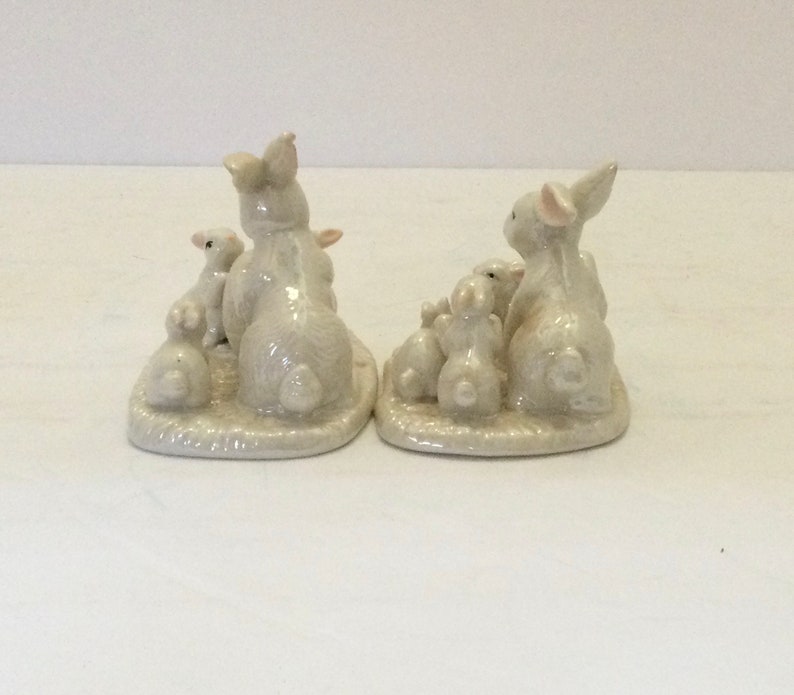 Vintage White Ceramic Rabbit Figurines 1990 - Etsy