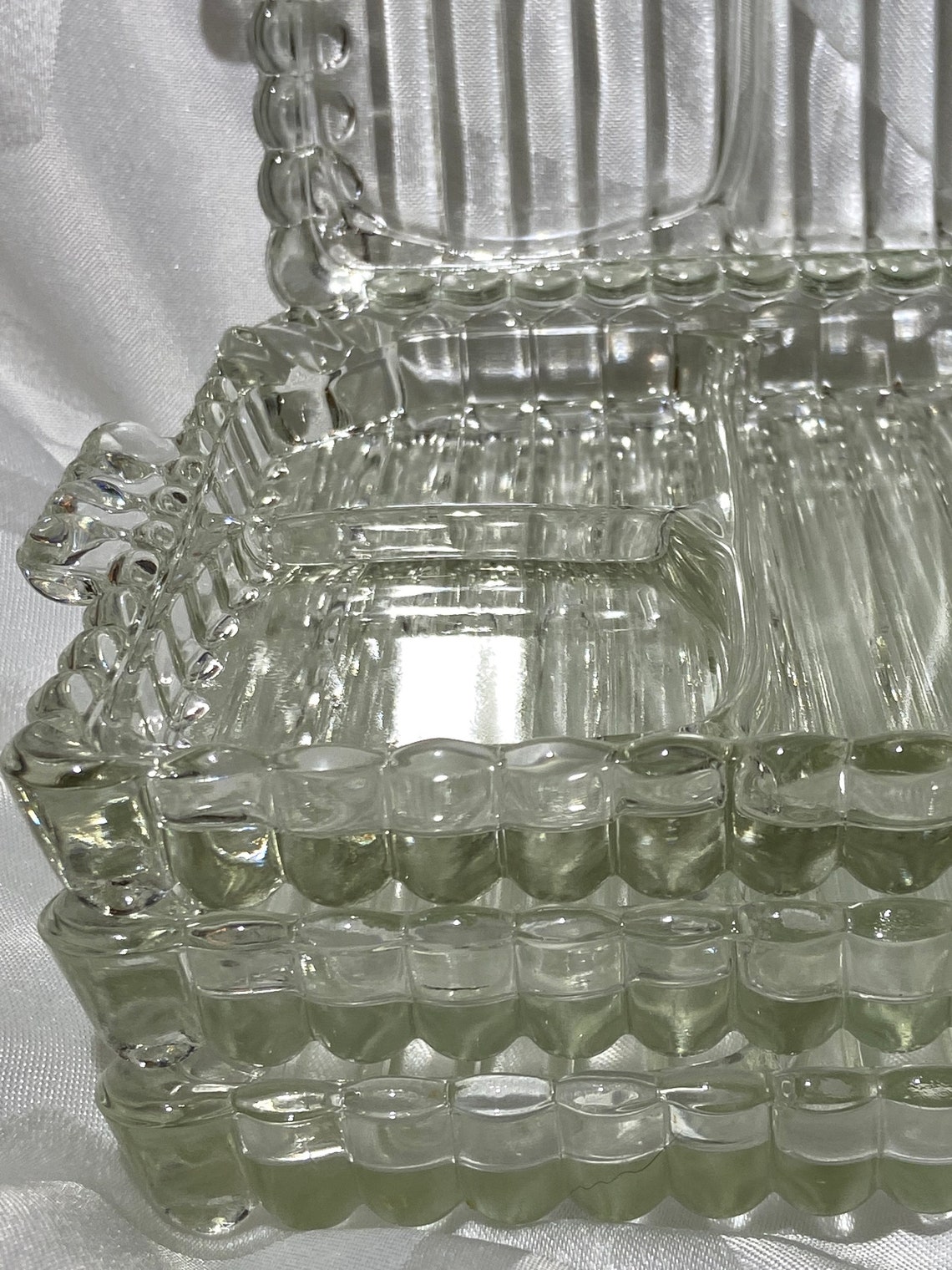 Vintage Crystal Snack Trays - Bubble Design, Set of 4 - Etsy