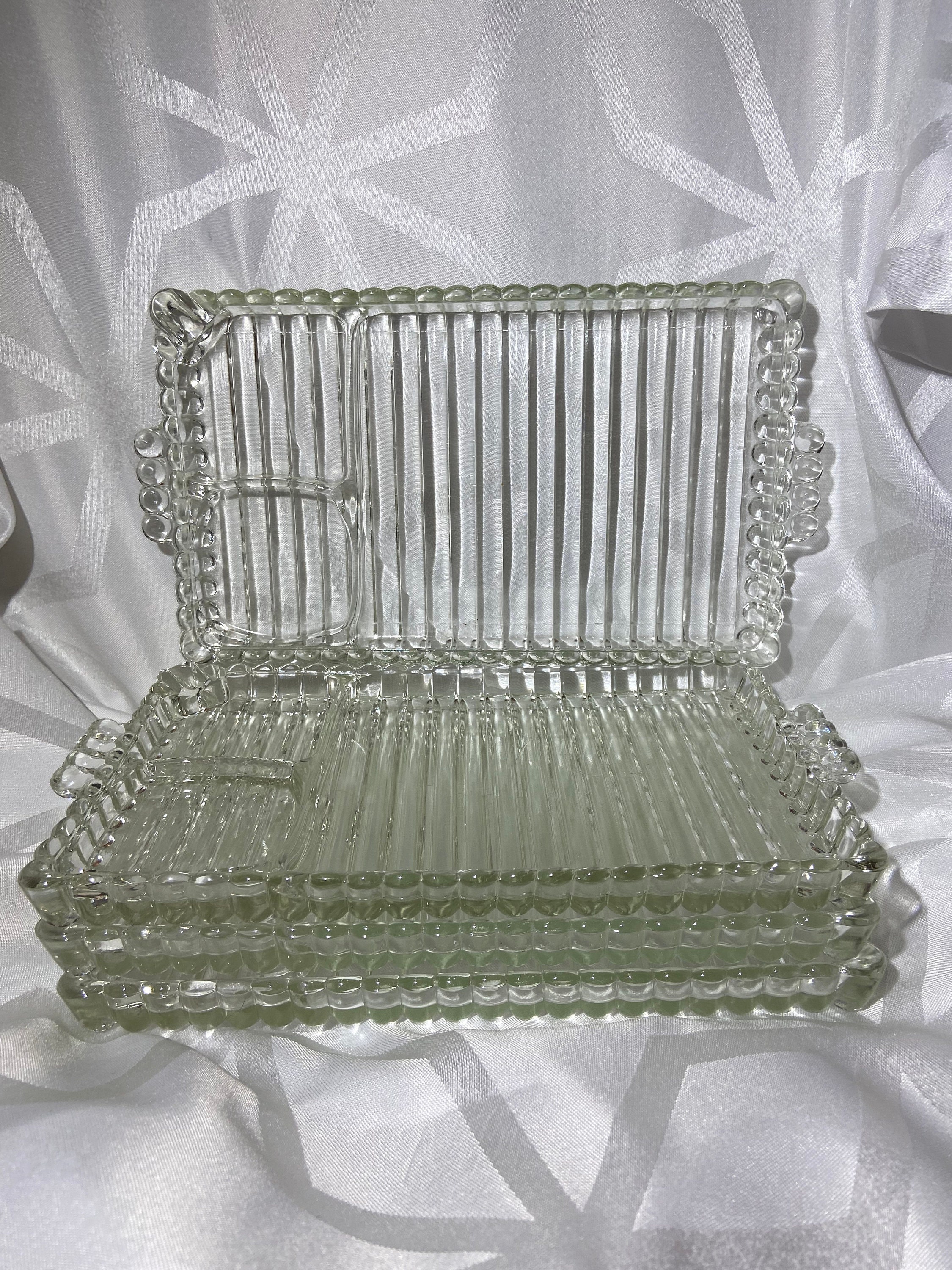 Vintage Crystal Bubble Design Snack Trays / Set of 4 - Etsy