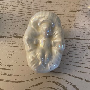 Vintage White Iridescent Glazed Ceramic 3 Piece Nativity Set - Etsy