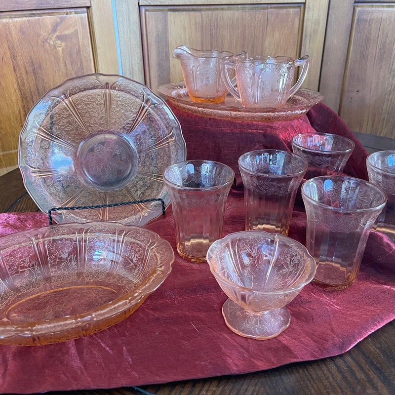 Vintage Pink Glass - Etsy