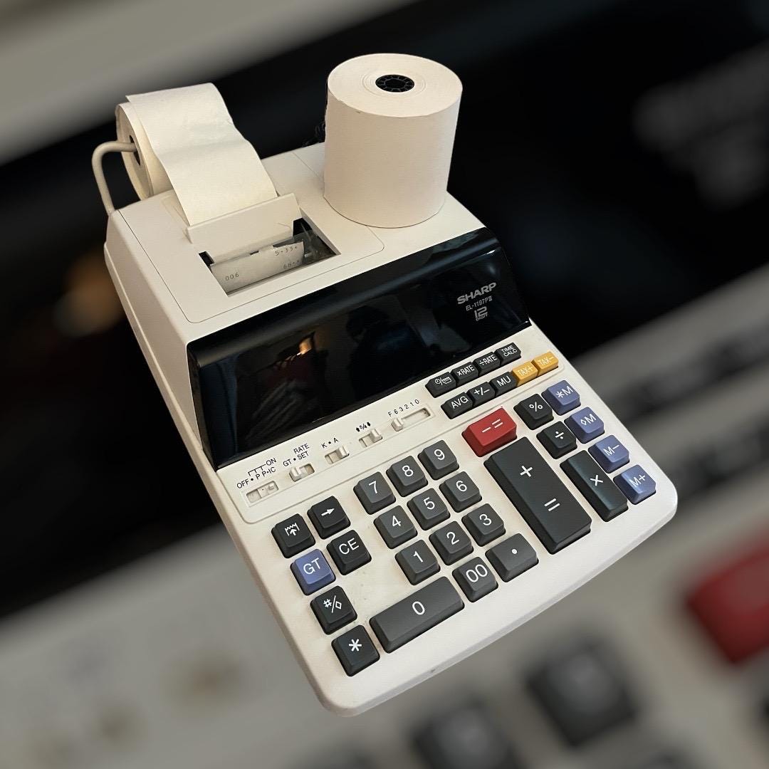 Vintage Adding Machine/sharp Electric Model # EL-1197P 12 - Etsy