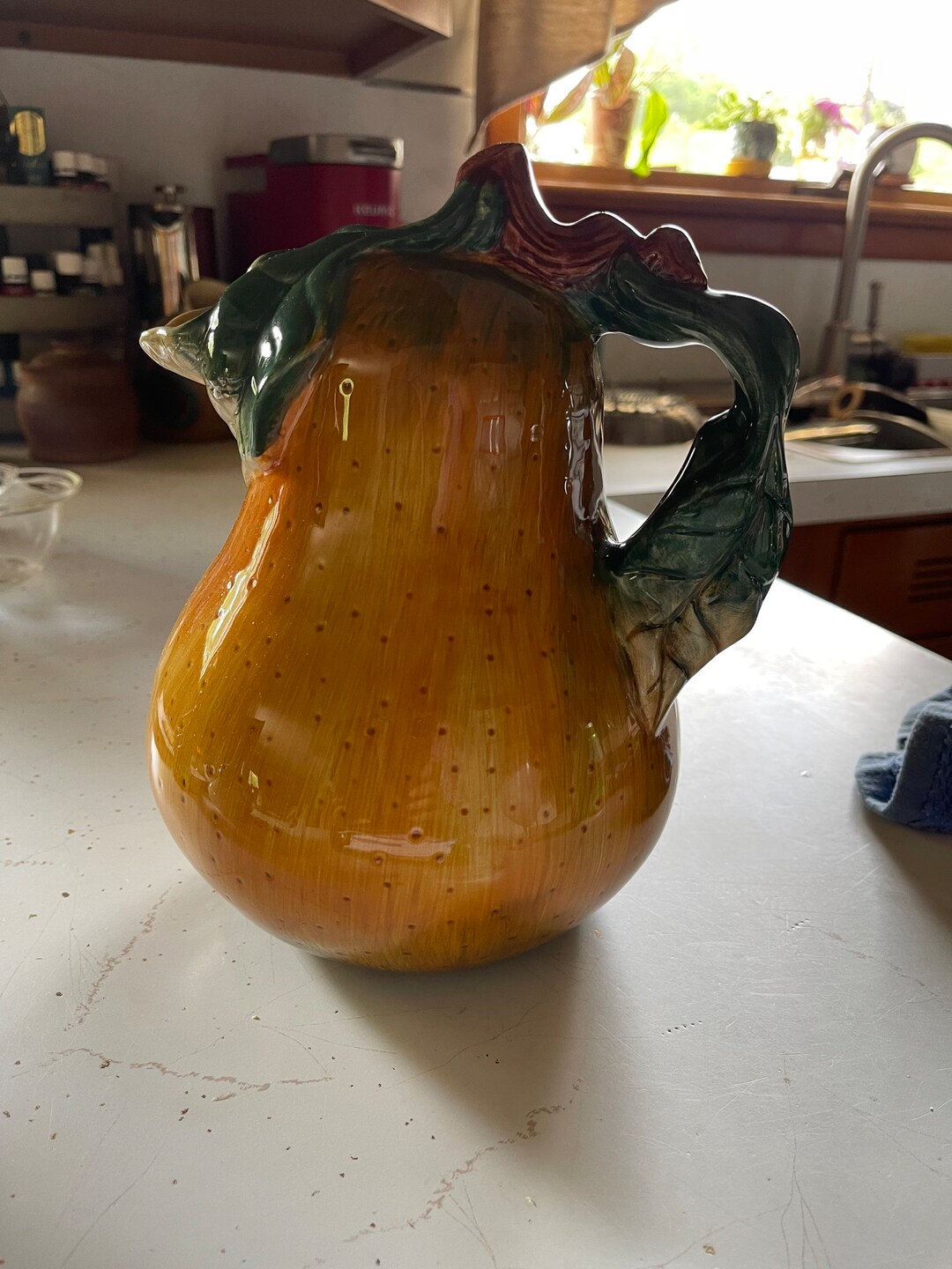 Vintage Sakura Ceramic Pear Pitcher - Etsy