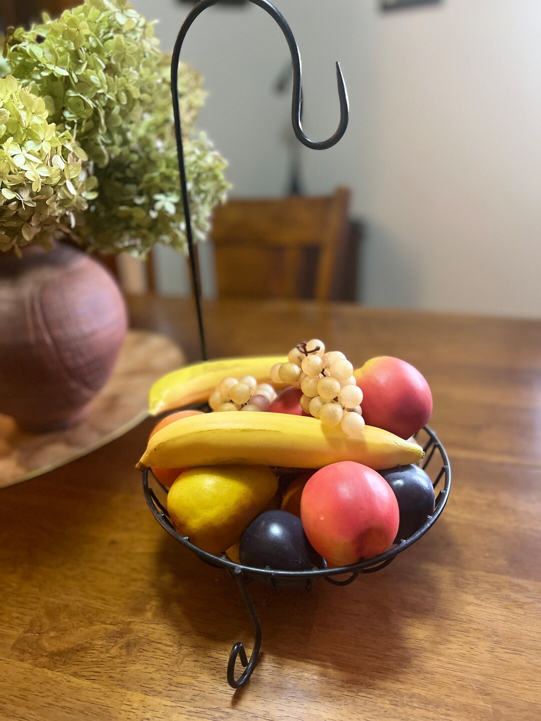 Vintage Black Metal Wire Fruit Basket/storage Bowl - Etsy