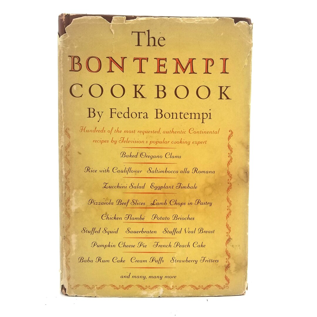 The Bontempi Cookbook by Fedora Bontempi, Authentic Continental Recipes ...