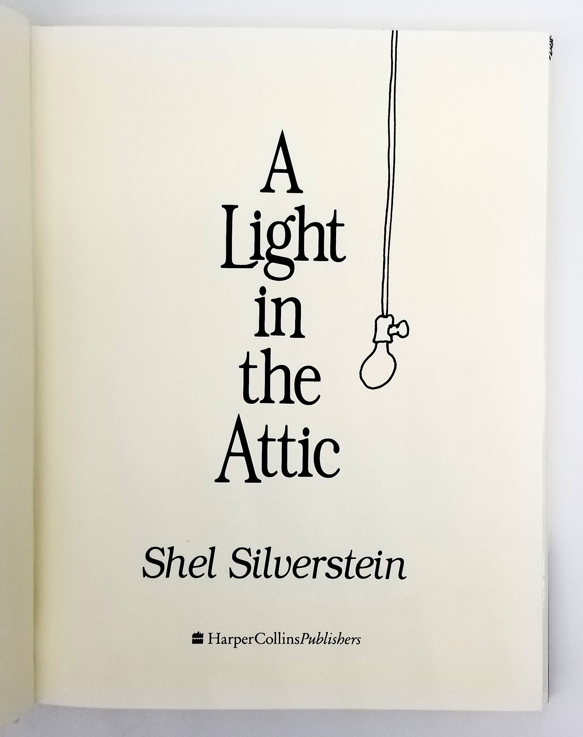 A Light in the Attic, Poems & Drawings by Shel Silverstein 1981 - Etsy