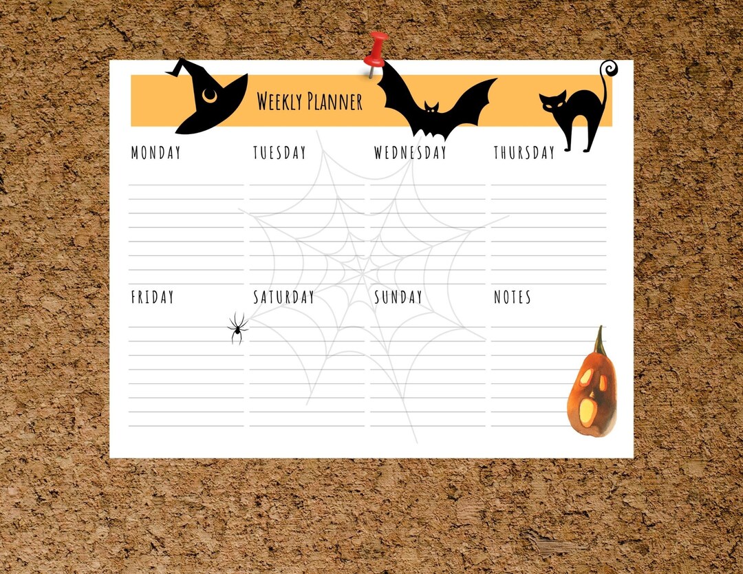Halloween Weekly Planner Printable: October Organizer (digital Download ...