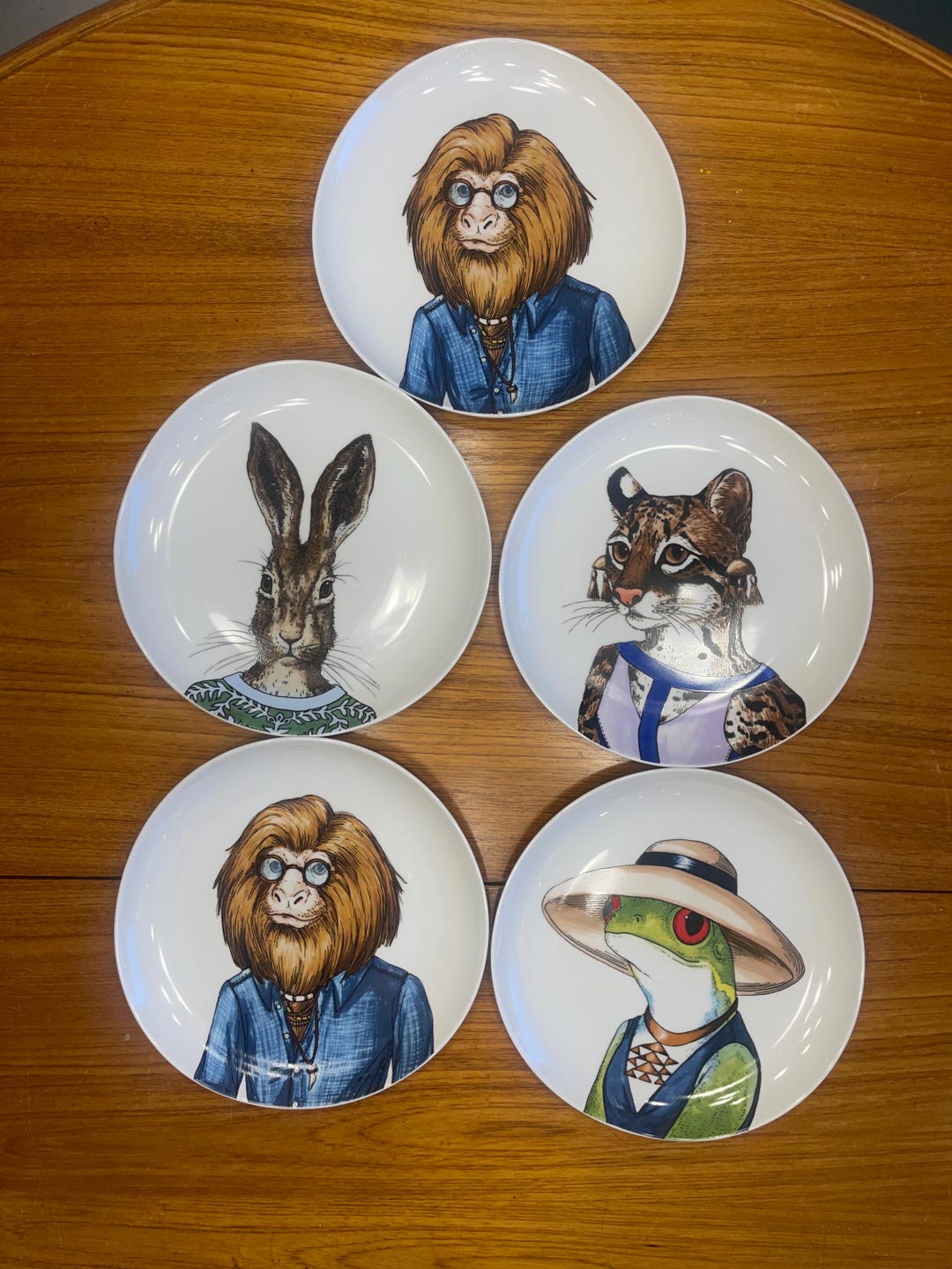 West Elm Rachel Kozlowski Dapper Animal Plates - Etsy