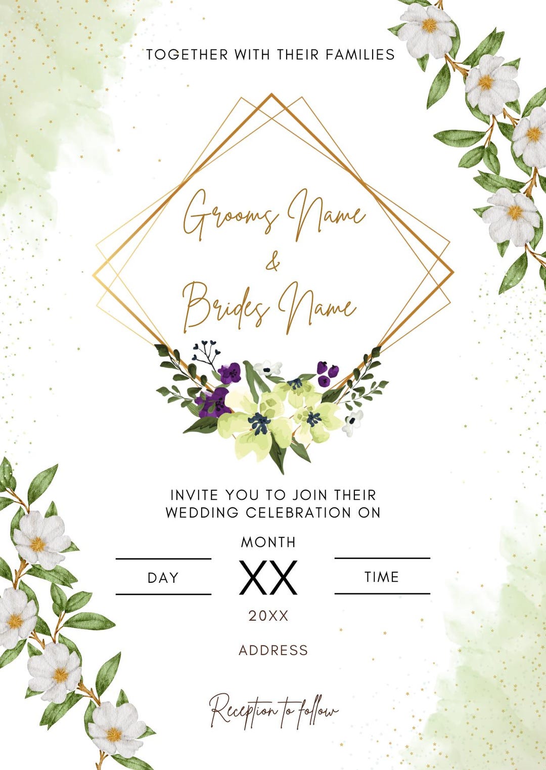 Minimalistic Wedding Invitation Personalised Just for You - Etsy