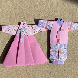 Origami Hanbok Korean Party Favors - Etsy