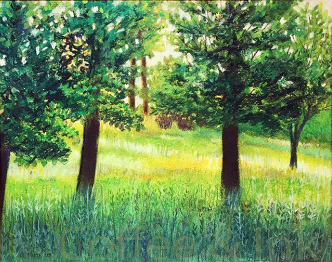 August Field: A Soft Pastel and Colored Pencil Drawing (coffee and Ink ...