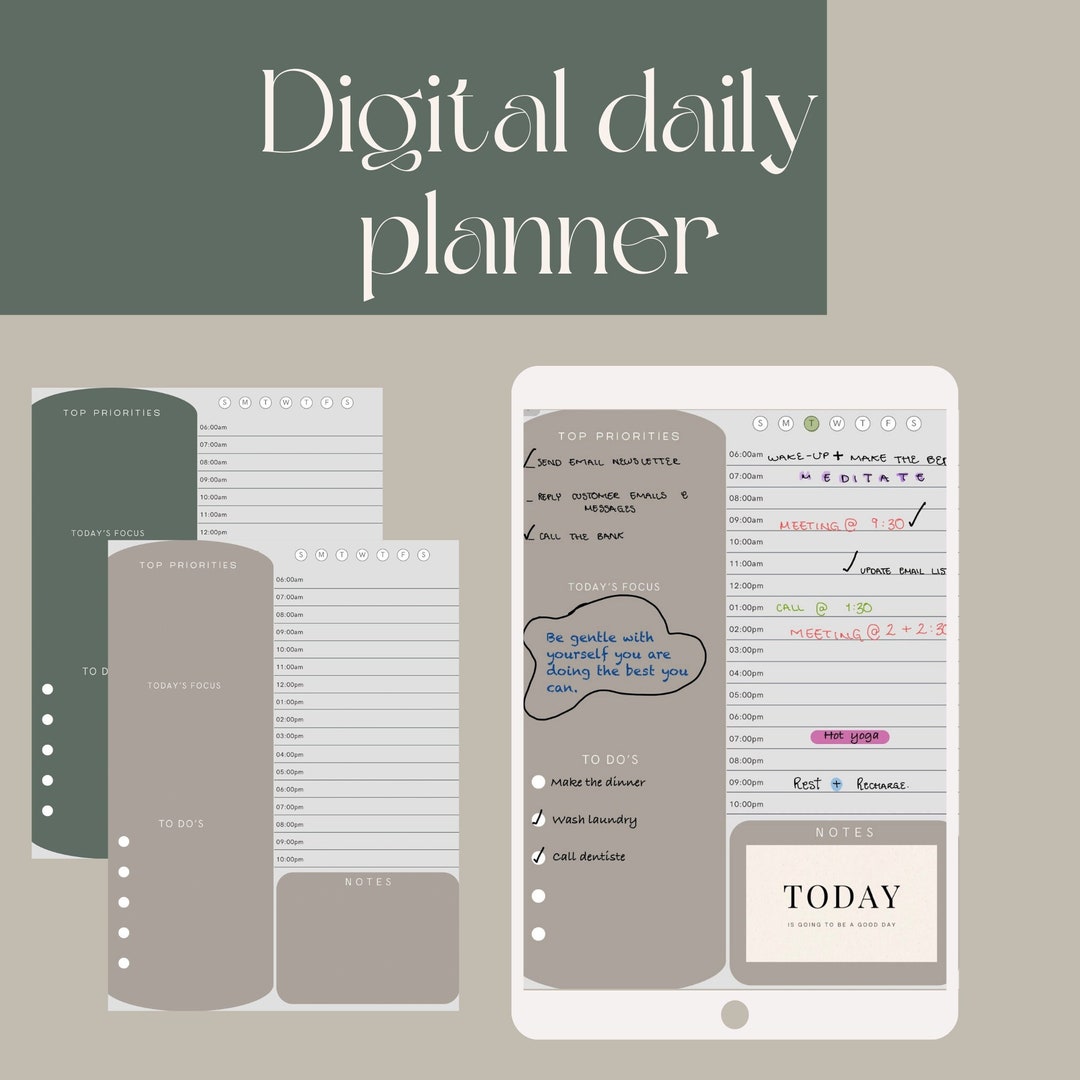 Digital Daily Planner / Digital Planner / - Etsy