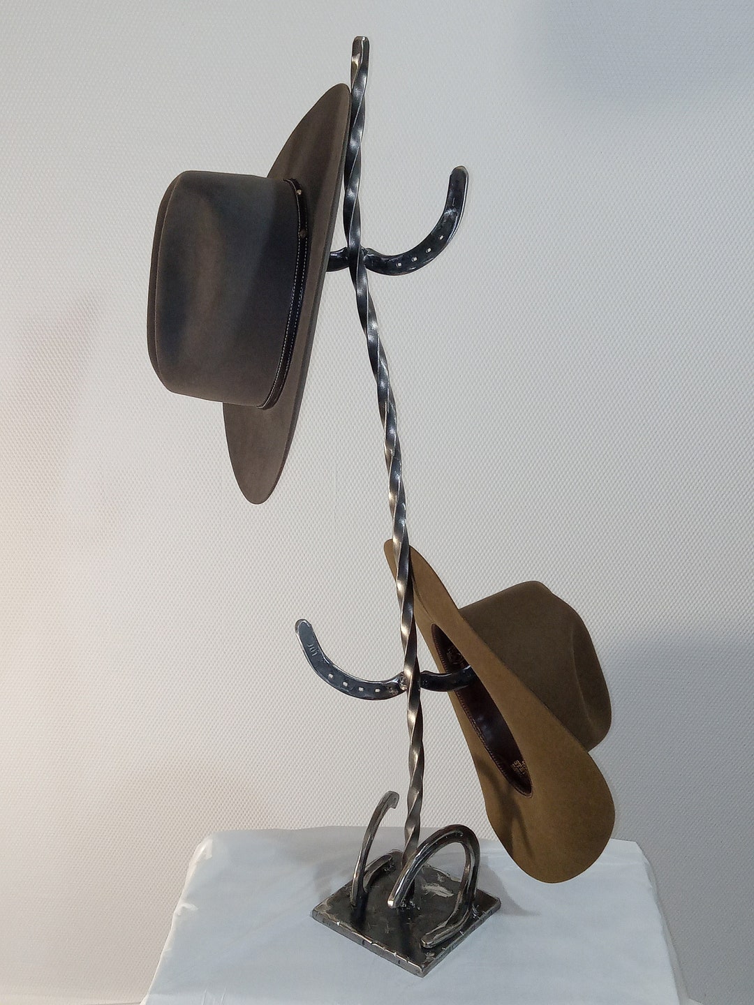 Rustic Cowboy Hat Rack, Cowboy Hat Display, Abstract Cactus Inspired ...